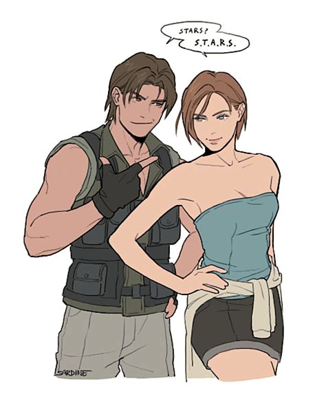Jill Valentine And Carlos Oliveira Resident Evil And 1 More Drawn By
