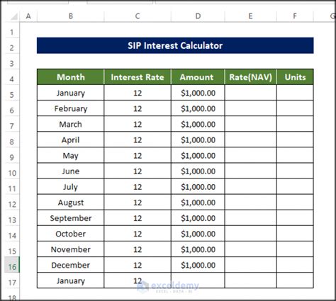 How To Create SIP Interest Calculator In Excel With Easy Steps