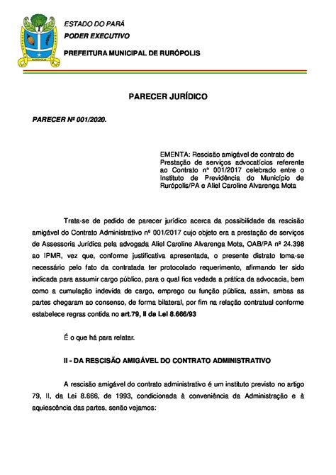 Modelo De Parecer Juridico Prontomodelo De Parecer Juridico
