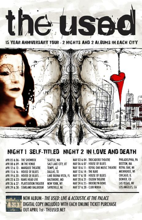 The Used Announce Anniversary Tour And Live Acoustic Album Listen