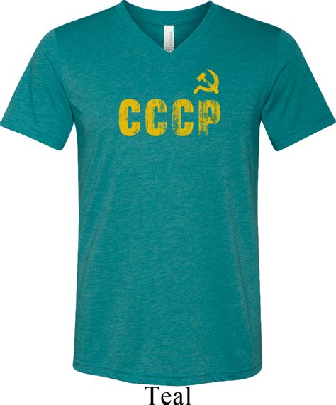 Cccp Insignia Mens Tri Blend V Neck Shirt Cccp Insignia Mens Shirts