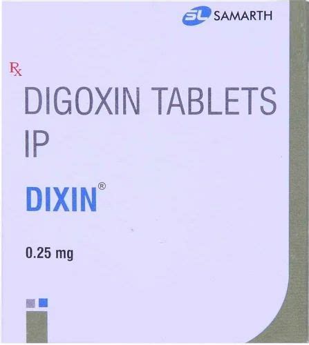 Dixin Digoxin 025mg Tablet Packaging Type Strips At ₹ 25stripe In