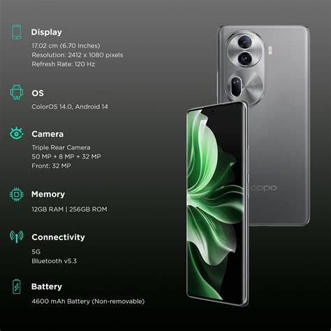 Buy Oppo Reno Pro G Gb Ram Gb Rock Grey Online Croma