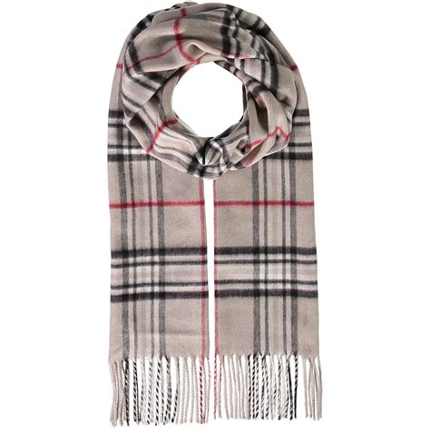 Fraas Cashmink Original Plaid Fringe Scarf