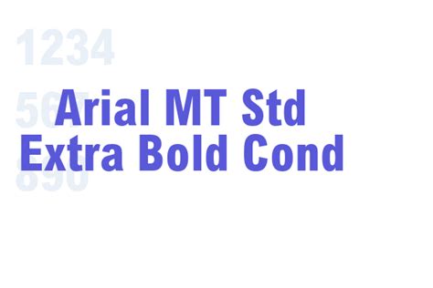 Arial Mt Std Extra Bold Cond Font Free Download Now