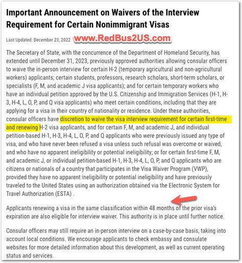 Us Visa Interview Waiver Options Extended Until Dec 31st 2023 Redbus2us