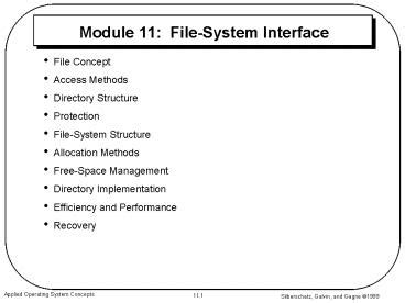 PPT Module 11 FileSystem Interface PowerPoint Presentation Free To