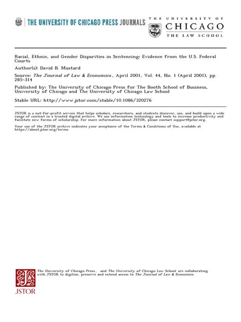 Racial Ethnic And Gender Disparities In Sentencing Pdf United