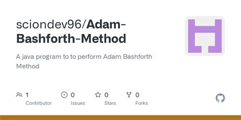 Github Sciondev96adam Bashforth Method A Java Program To To Perform