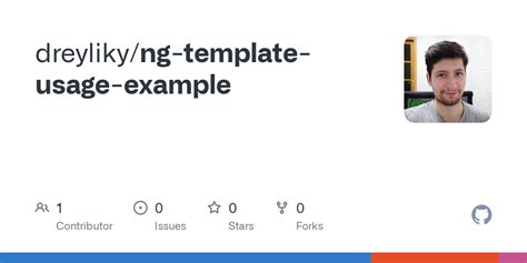 Github Dreylikyng Template Usage Example