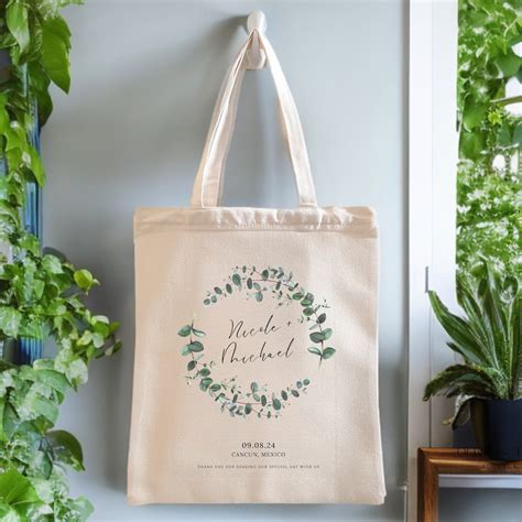 Personalized Wedding Canvas Tote Bags Custom Bridal Favors Etsy