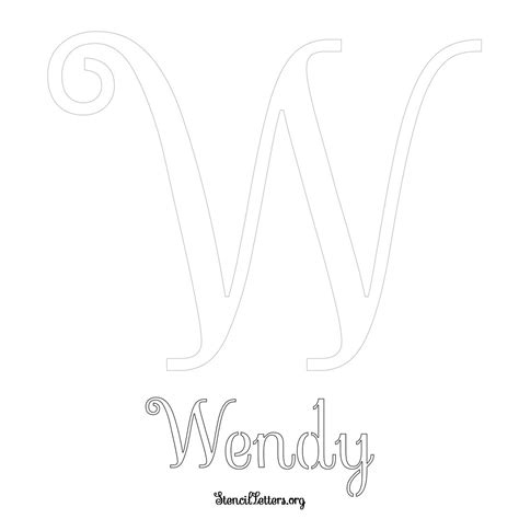Wendy Free Printable Name Stencils With 6 Unique Typography Styles And Lettering Bridges