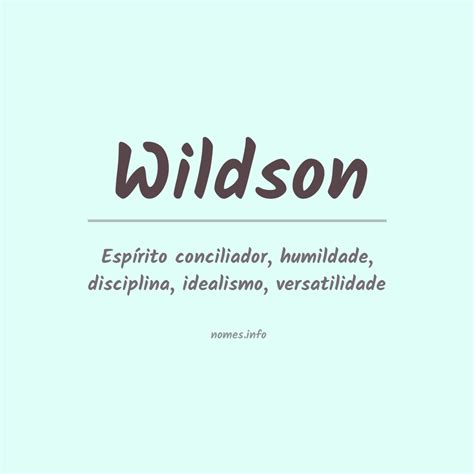 Significado Do Nome Wildson