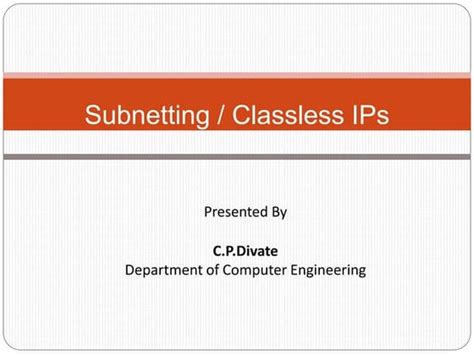 Subnetting And Subnet Masks Compute Pptx