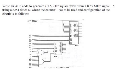 Solved Write An Alp Code To Generate A 75 Khz Square Wave