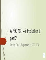 Comprehensive Guide To APSC 160 Part 2 Introduction To Course Hero