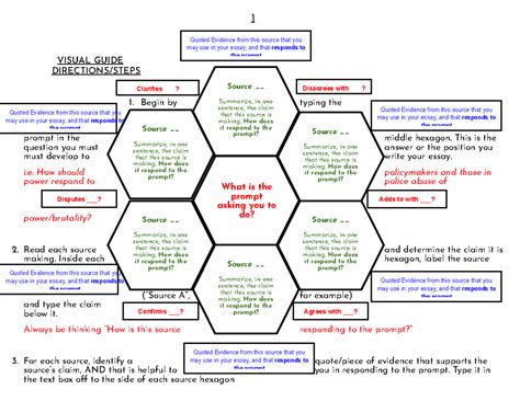 Sarah Manoj Hexagonal Thinking Map Digital Larson ] Visual Guide Directions Steps Begin By