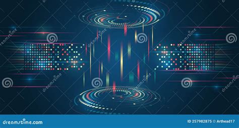 Data Analytics Concept Sorting A Large Amount Of Data On A Dark Background Big Data