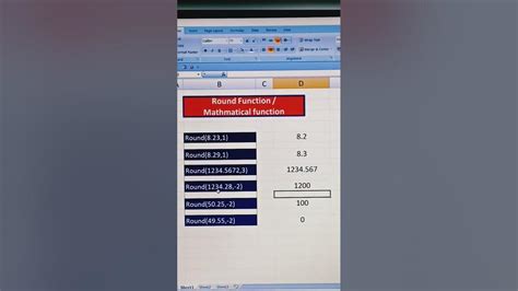 Excel How To Use Round Function Negative Part 2 Youtube