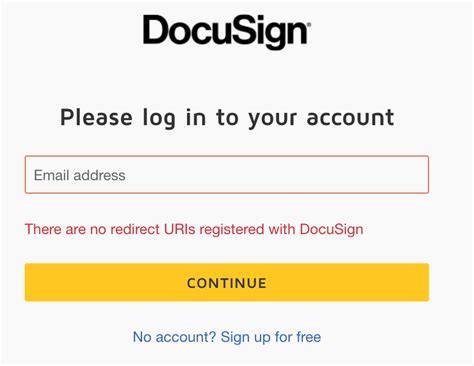 Docusignapi Why Does Docusign Not See My Redirect Uri Stack Overflow