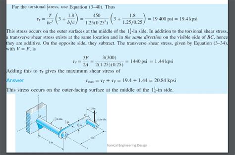Calculate The Maximum Shear Stress Tau Max In Solvedl