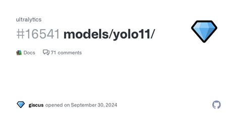 Models Yolo11 · Ultralytics · Discussion 16541 · Github