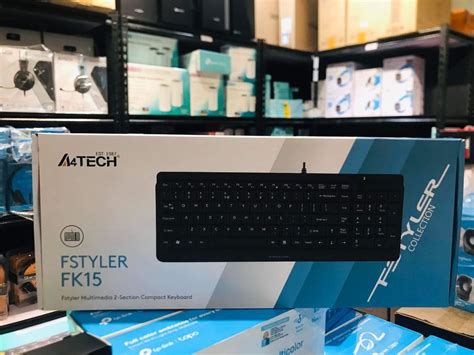 A Tech Fstyler FK Section Compact Keyboard USB Grey Computers Tech Parts Accessories