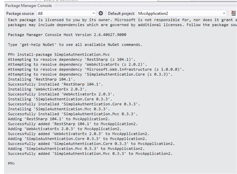NuGet Not Installing In A Brand New ASP NET MVC Application Issue 91