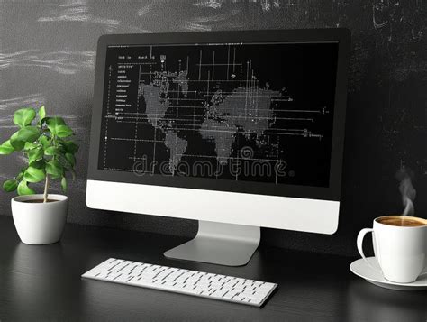 Software Engineer Writing Code On Desktop Computer In Modern Office