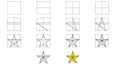 How To Draw A Star Step By Step Hand Of Art