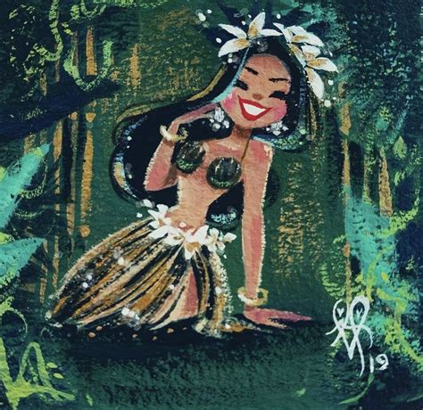 Tiki Women Tiki Girl Art Hawaiian Art Vintage Hula Girl