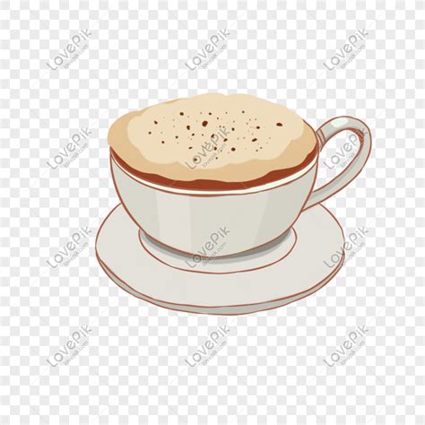서양 커피 카푸치노 일러스트 Png 일러스트 무료 다운로드 Lovepik