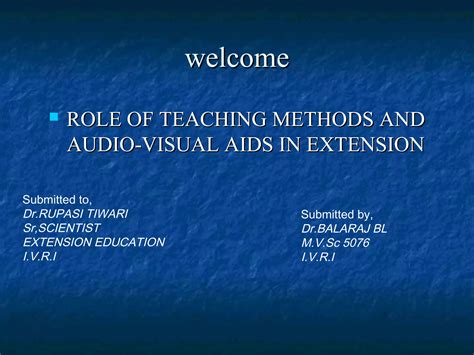 Role Of Extension Teaching Ppt