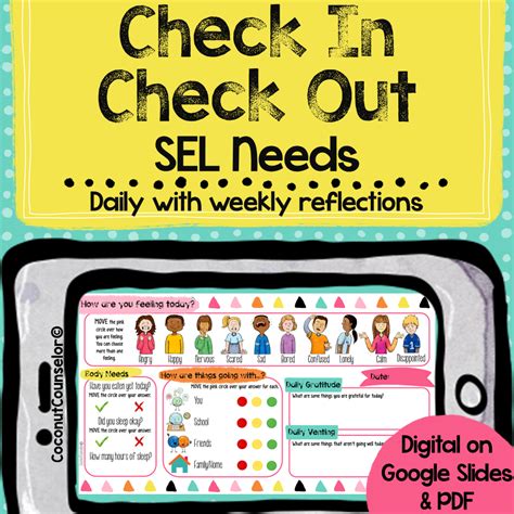 Check In Check Out Daily Form For SEL Needs Made By Teachers