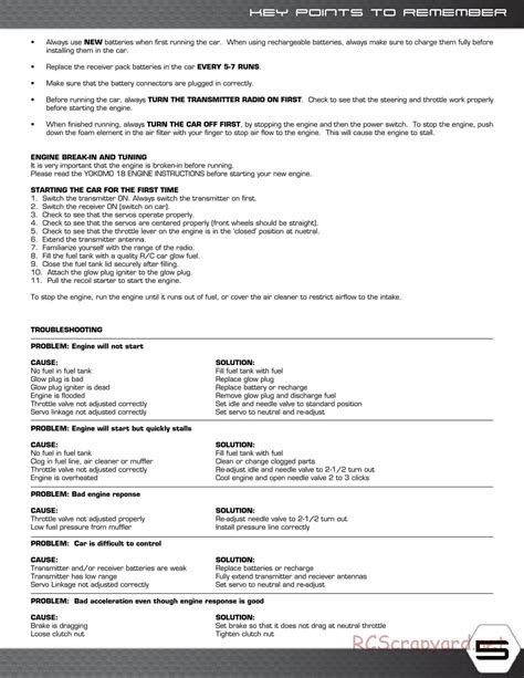 Yokomo GT 4 Instruction Manual RCScrapyard Radio Controlled Model Archive