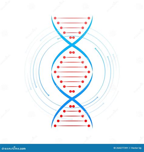 Dna Structure Icon Set Structure Molecule And Cell Chromosome Genetic Engineering Stock