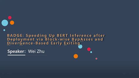 Underline Badge Speeding Up Bert Inference After Deployment Via