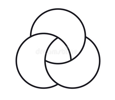 Venn Diagram Vector Template Infographic Set Stock Vector Illustration Of Three Intersection