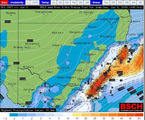 Heavy Rain Gales And Potential For Flooding Qld Nsw Vic June 4 To 6 2016 Extreme Storms