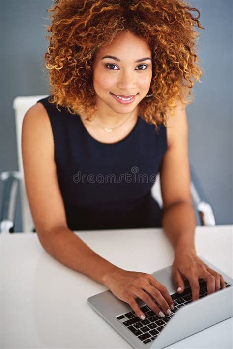 Computer Typing And Business Woman In Office Working Late On Project
