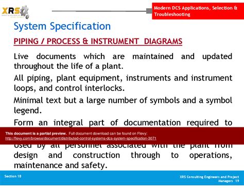 Distributed Control Systems Dcs System Specification Ppt Slide Deck
