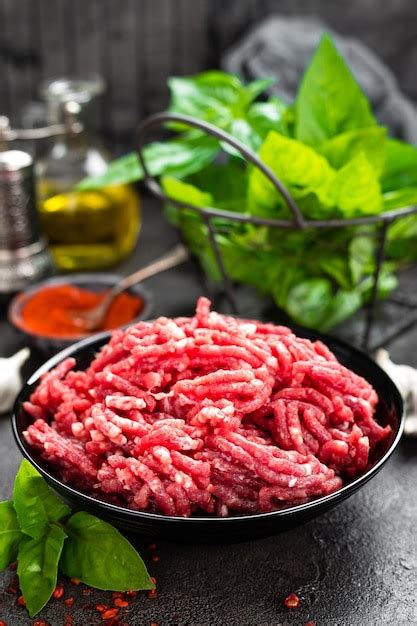 Premium Photo Raw Ground Beef Meat Fresh Minced Meat