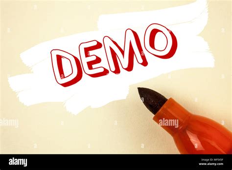 Handwriting Text Writing Demo Concept Meaning Demonstration Of
