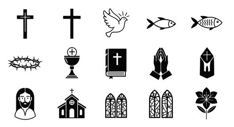 Christian Icons Set Vector Art Icons And Graphics For Free Download