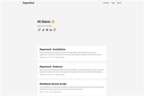 PaperMod Hugo Themes