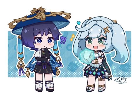 Scaramouche Wanderer And Faruzan Genshin Impact Drawn By Kurotofu