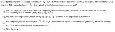Solved Consider The Simple Linear Regression Model Y Bo