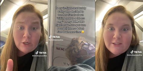 Woman Sees Fellow Plane Passenger Writing Text About Her Weight And Calls Her Out Yourtango
