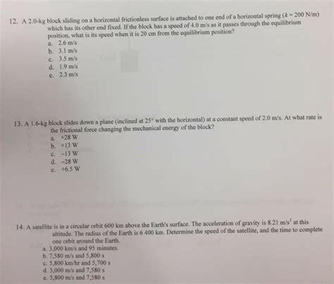 Solved A Kg Block Sliding On A Horizontal Frictionless Chegg