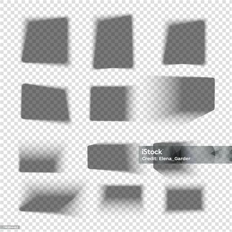 상자 그림자 세트입니다 부드러운 가장자리와 정사각형 사실적인 그림자 0명에 대한 스톡 벡터 아트 및 기타 이미지 0명 3차원 형태 가장자리 Istock